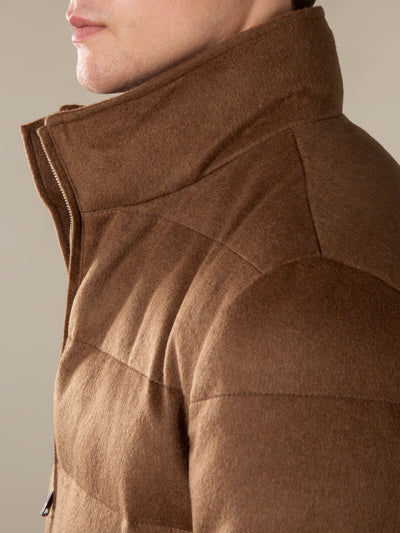 Aurélien | Caramel Cashmere Puffer Jacket