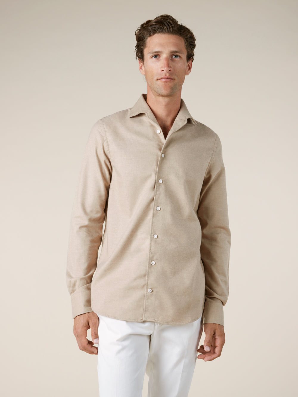 Aurélien | Beige Flannel Shirt