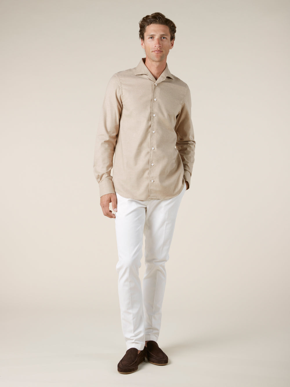 Aurélien | Beige Flannel Shirt