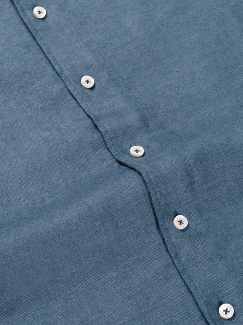Aurélien | Steel Blue Flannel Shirt