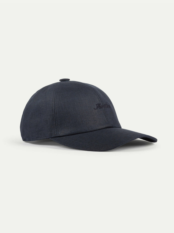Aurélien | Navy Linen Baseball Cap