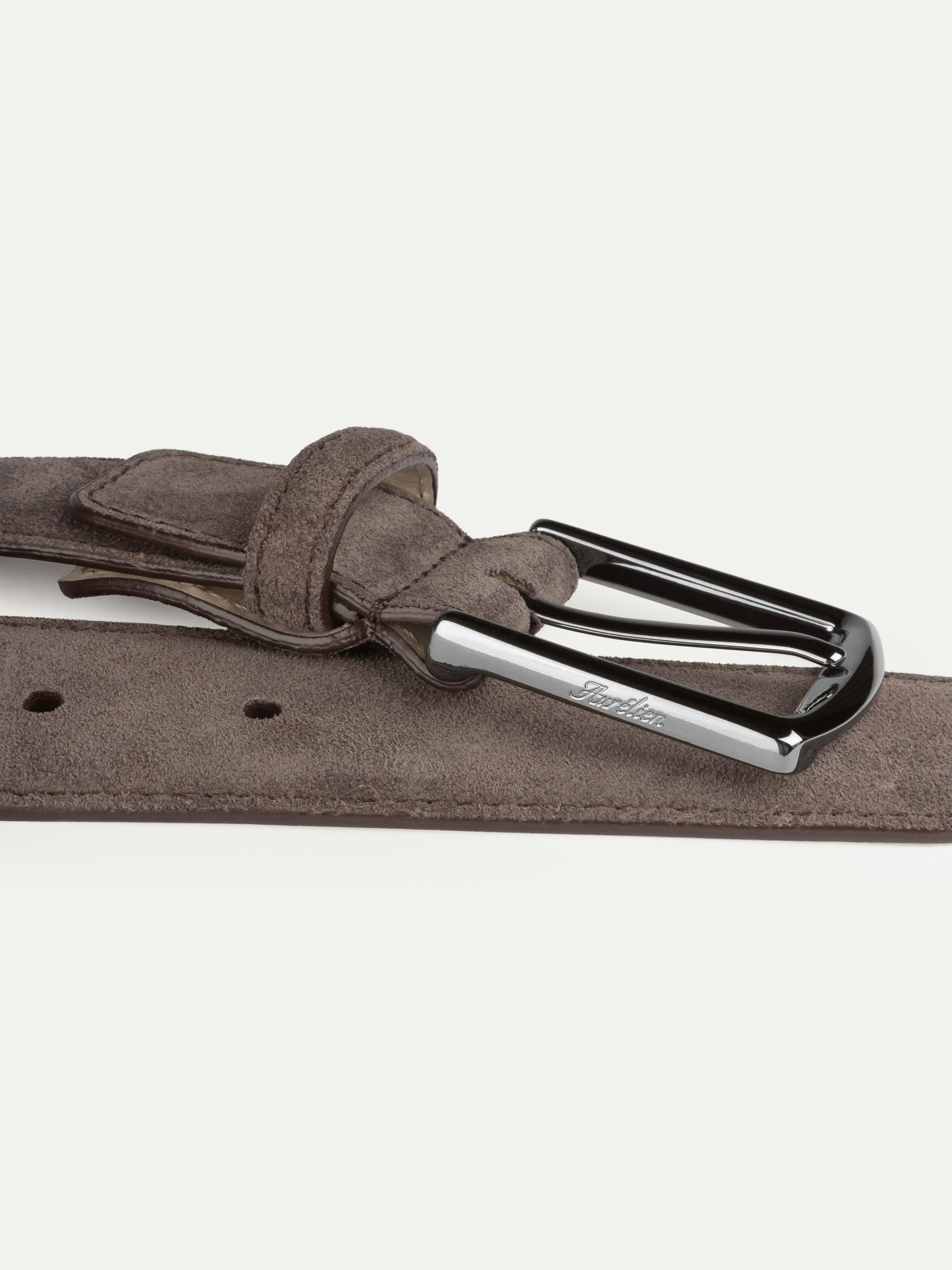 Aurélien | Ash Grey Suede Belt