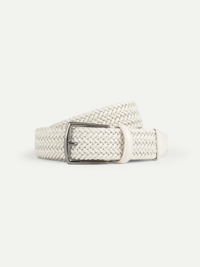 Aurélien | Off-white Waxed Cotton Belt