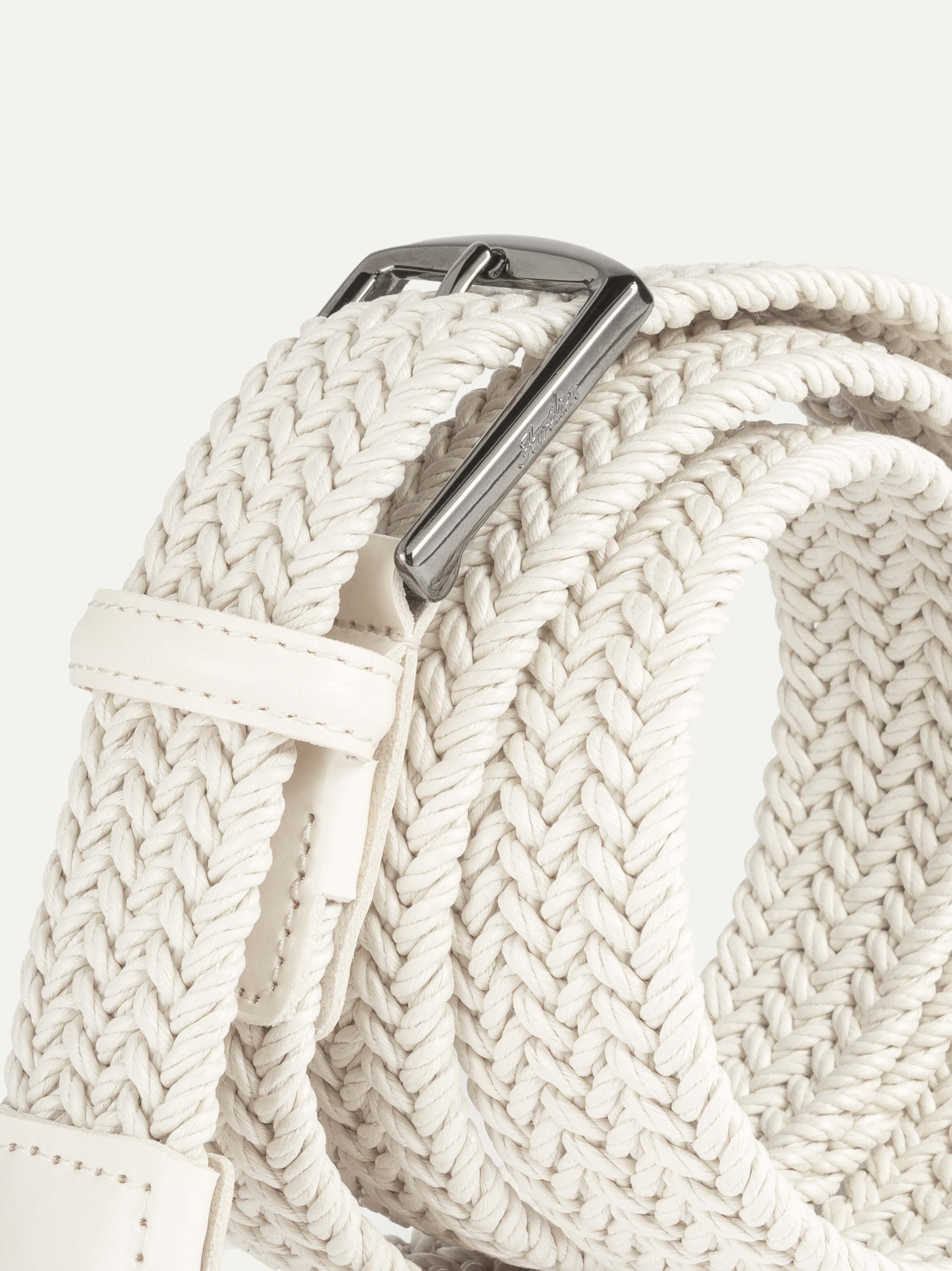 Aurélien | Off-white Waxed Cotton Belt