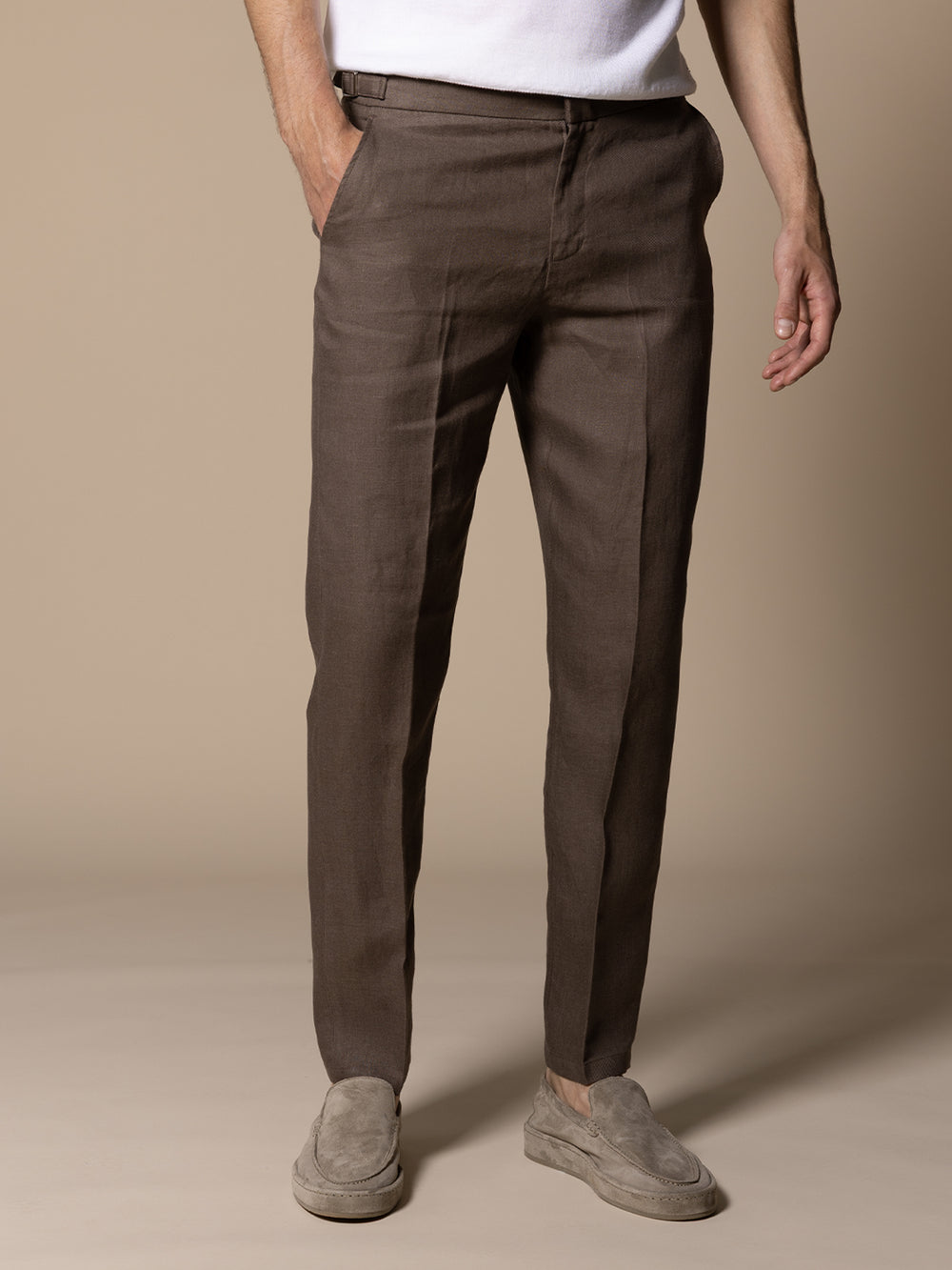 Aurélien | Ash Grey Linen Trousers