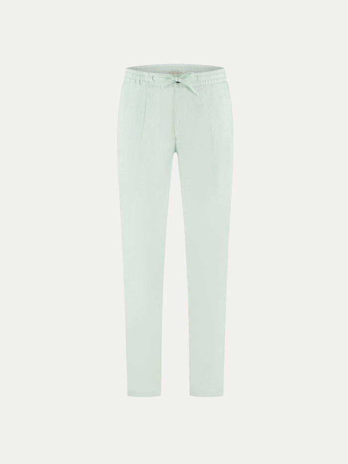 Aurélien | Light Aqua Linen Trousers