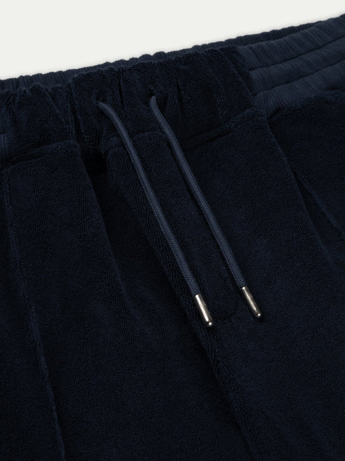 Aurélien | Navy Terry Towelling Trousers Sweatpants