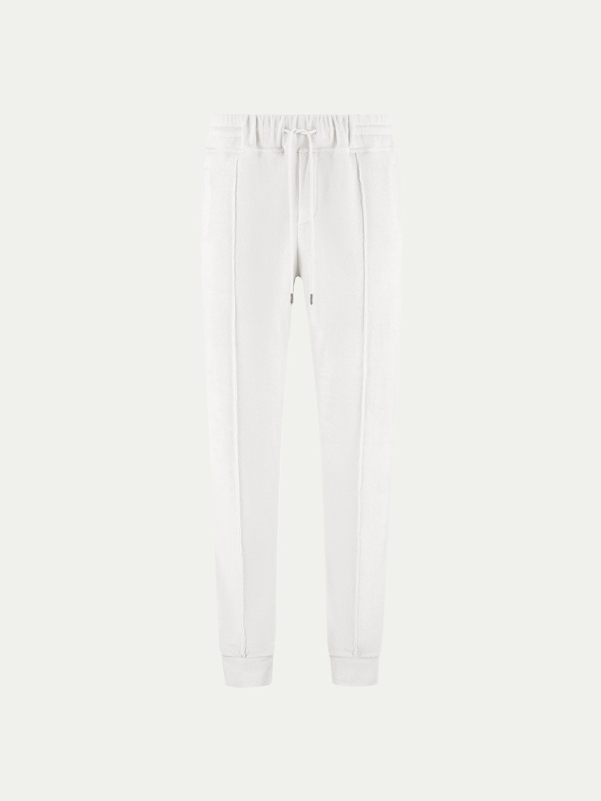 Aurélien | White Terry Towelling Trousers Sweatpants