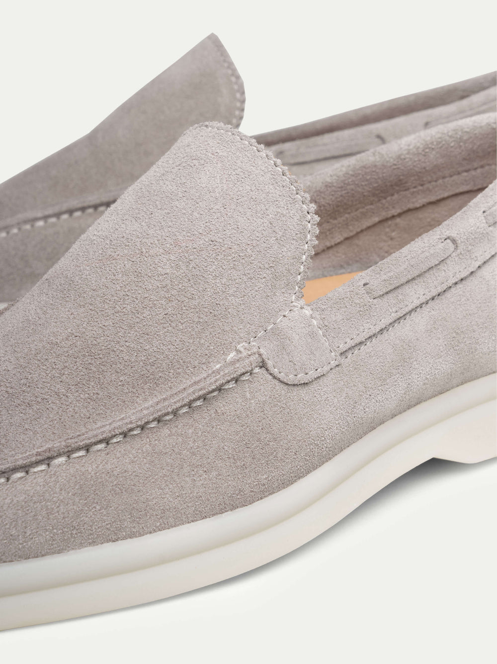 Aurélien | Light Grey Suede Yacht Loafer for Women
