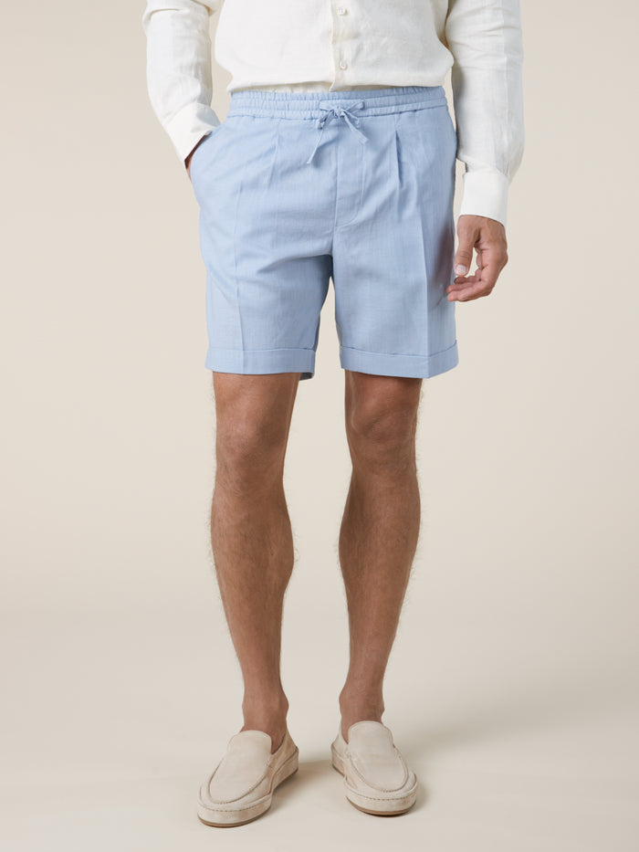 Aurélien | Light Blue Linen Shorts