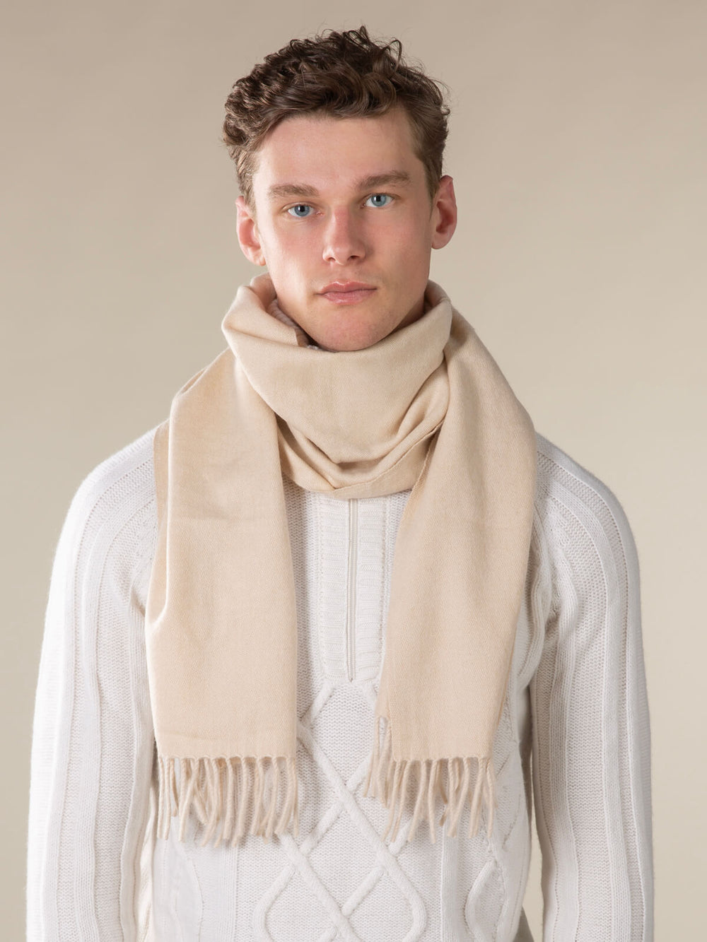Aurélien | Cashmere Scarf Light Beige