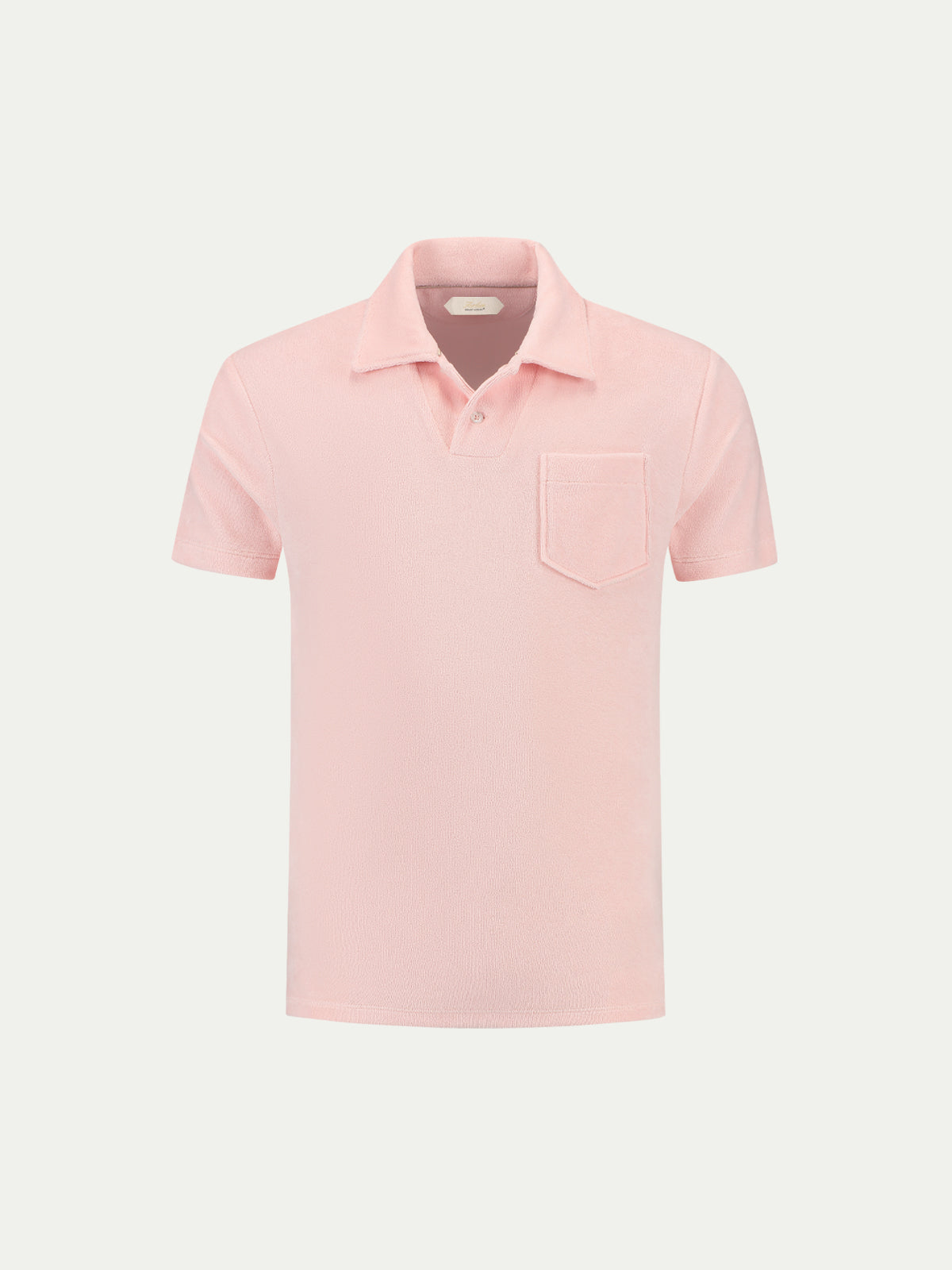 Aurélien | Soft Pink Terry Towelling Polo Shirt