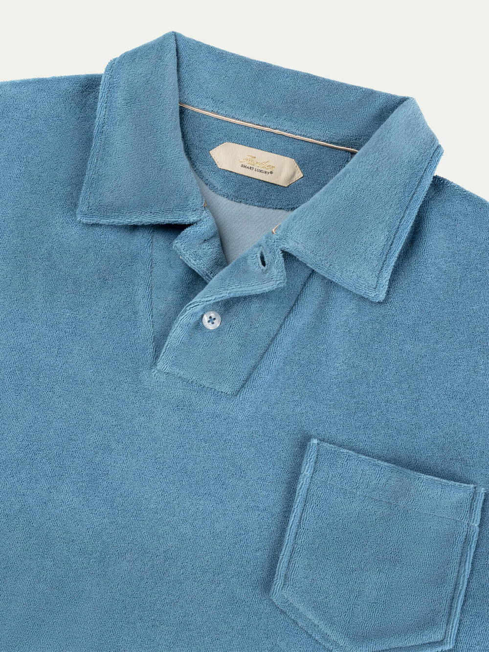 Aurélien | Sapphire Blue Terry Towelling Polo Shirt