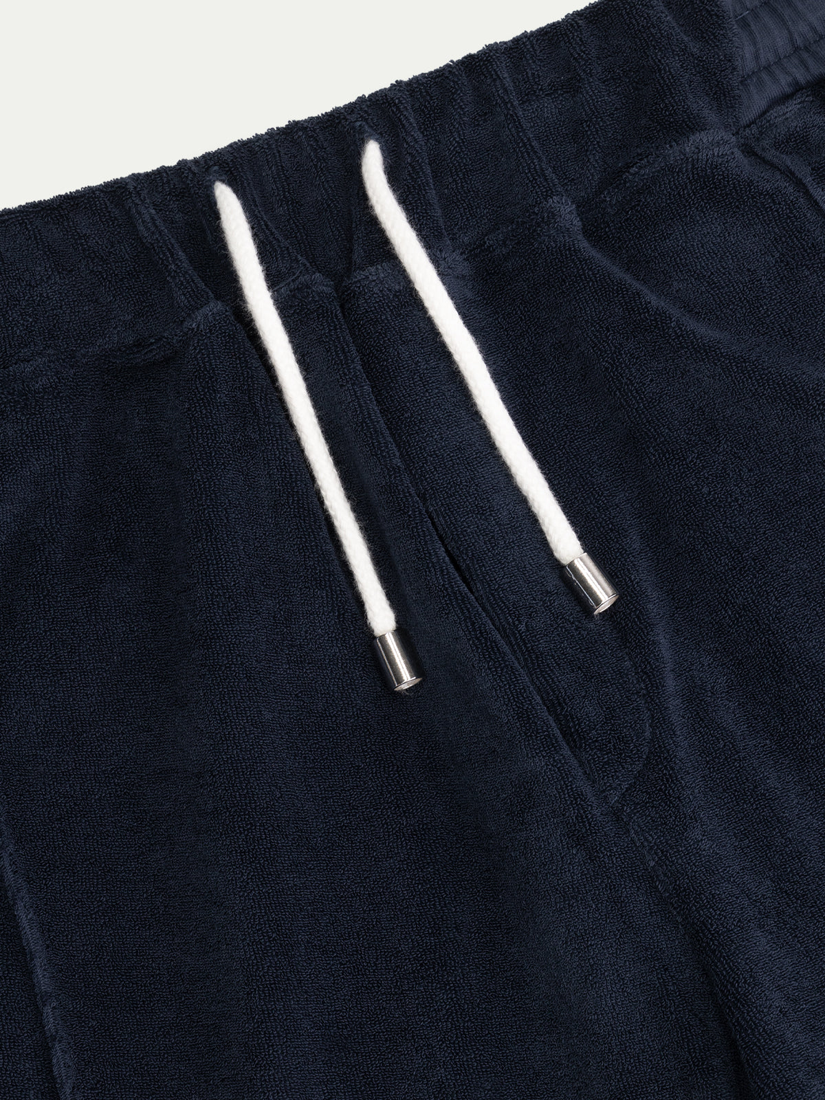 Aurélien | Navy Terry Towelling Trousers Sweatpants