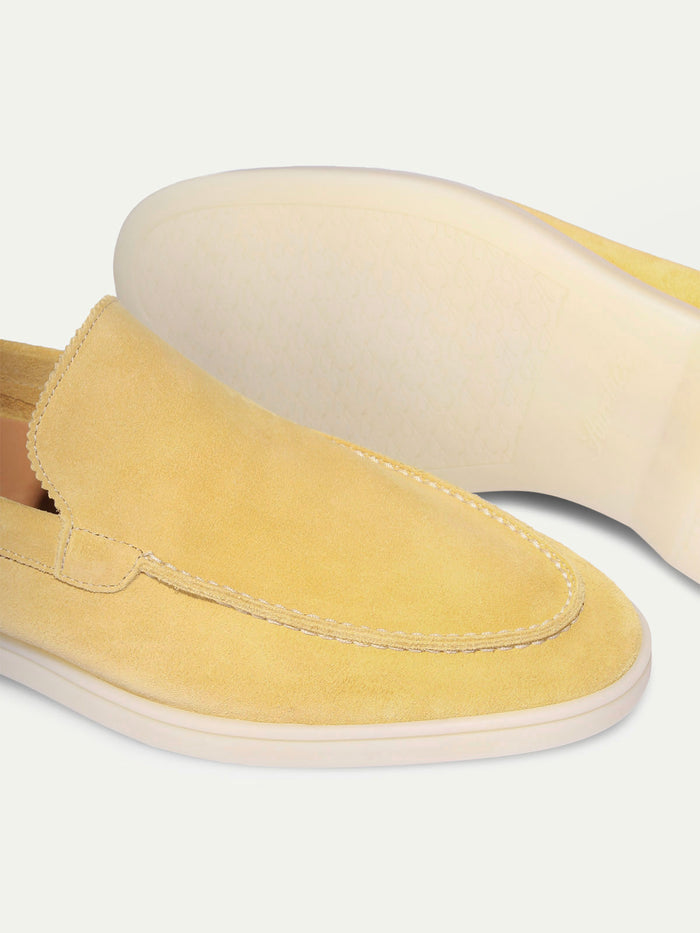 Aurélien | Light Yellow Suede Yacht Loafer