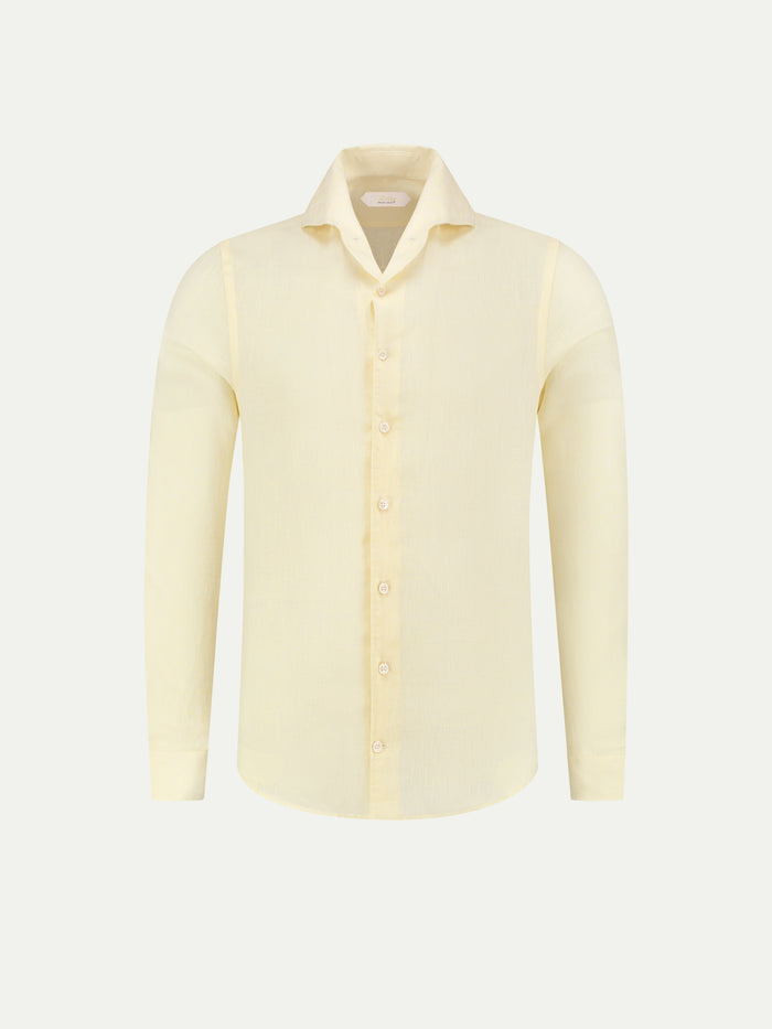 Aurélien | Light Yellow Linen Seaside Shirt