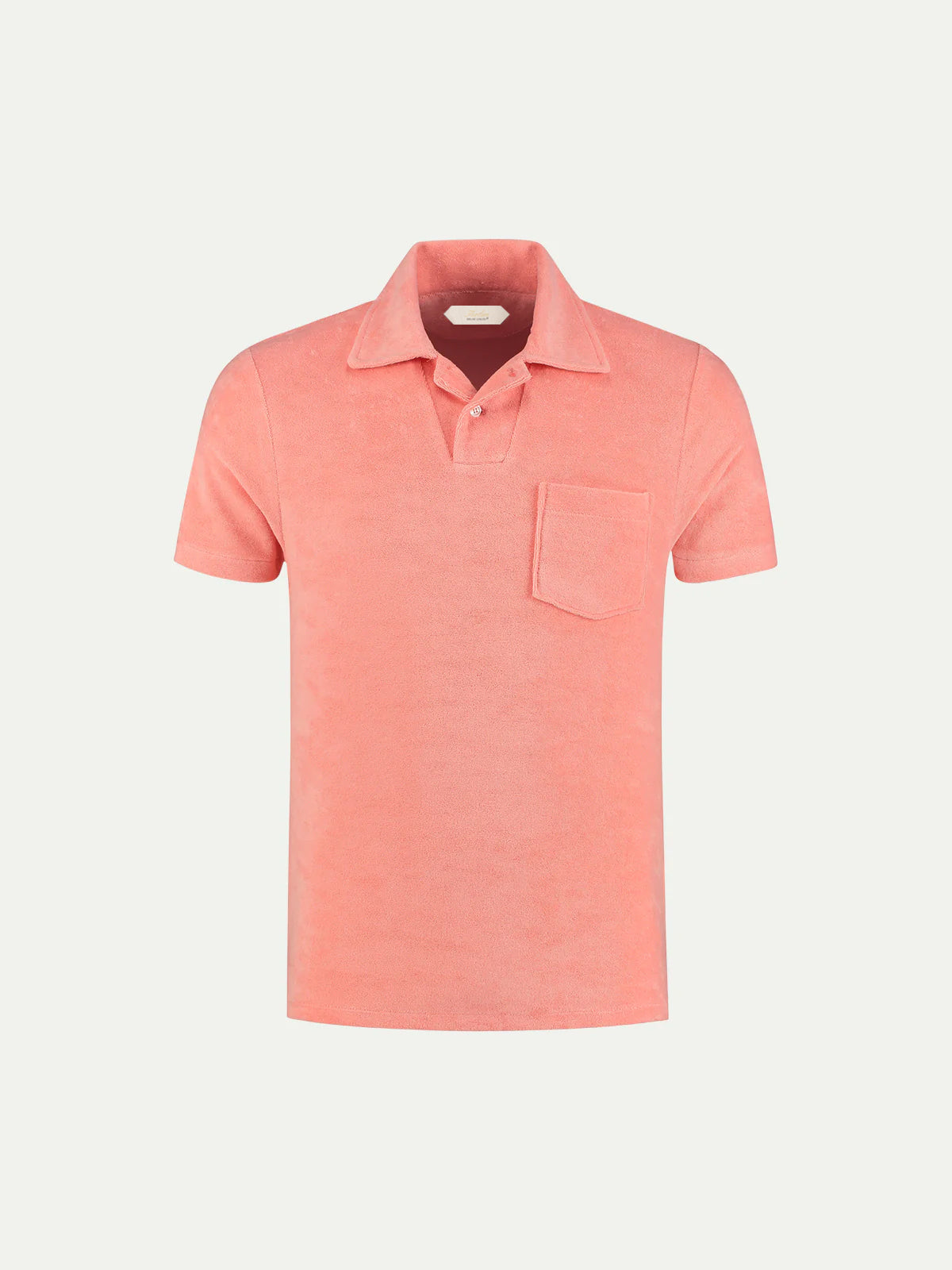 Aurélien | Pink Terry Towelling Polo Shirt